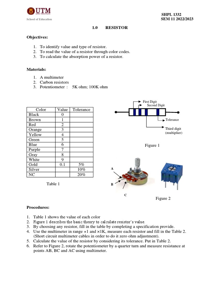 Lab Sheet Letrik | PDF | Resistor | Power Supply