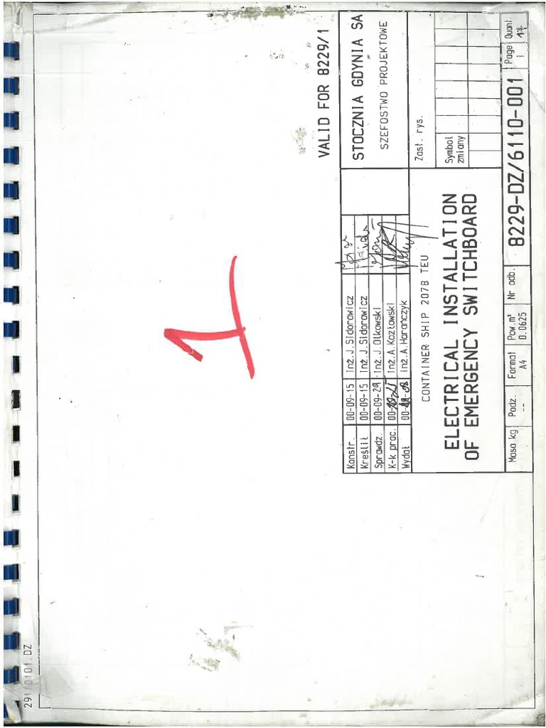 01 Electrical Installation of Emergency Switchboard | PDF