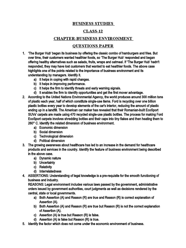 business-studies-class-12-chapter-business-environment-questions-paper