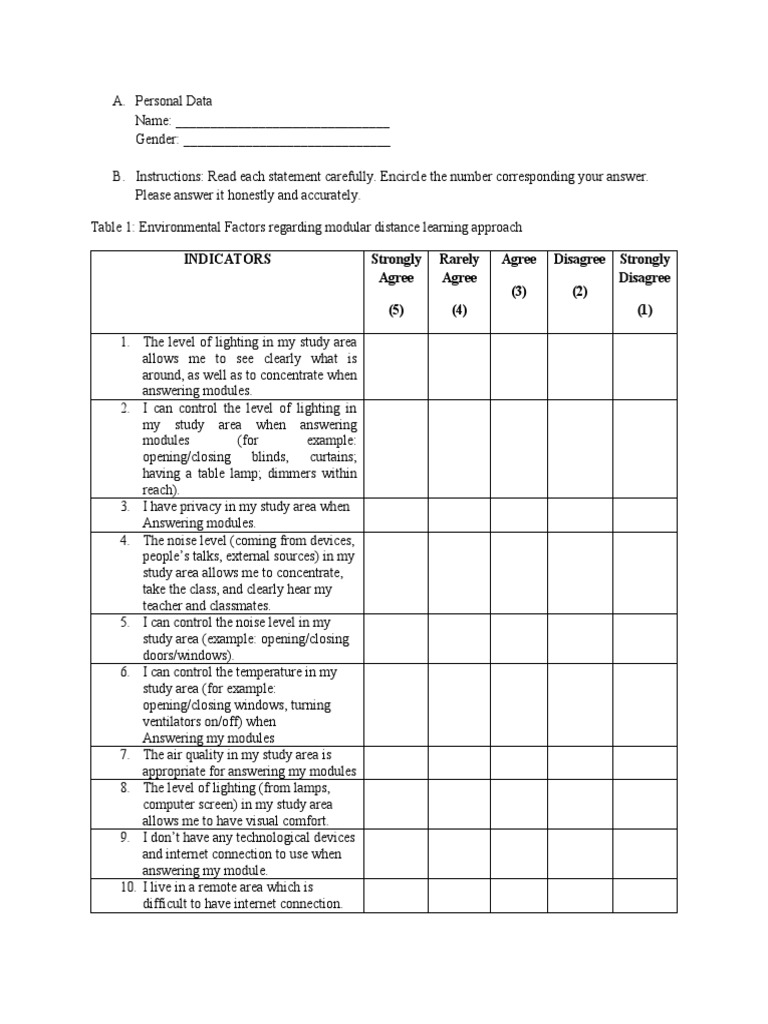 Questionnaires | PDF | Lighting