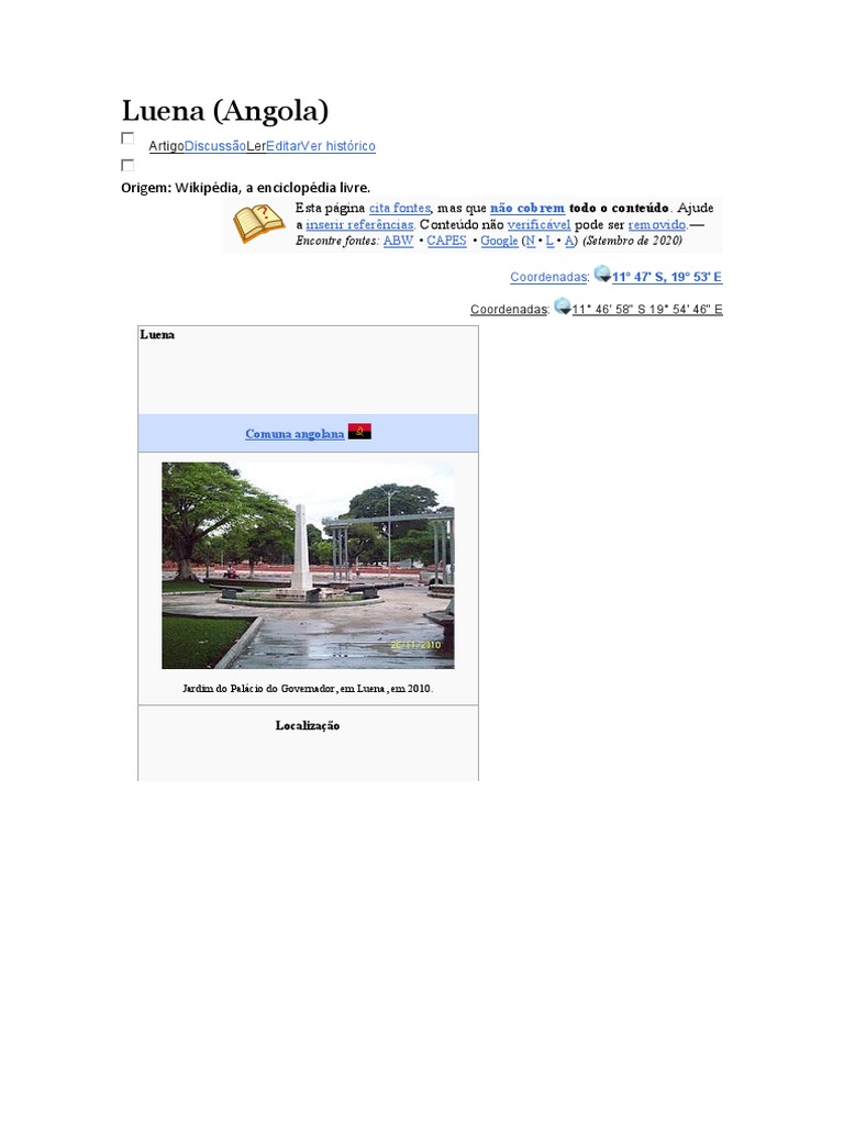 Luena Moxico | PDF | Angola