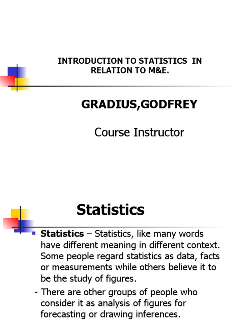 TOPIC 1 - Introduction To Statistics in Relation To | PDF | Statistics | Level Of Measurement