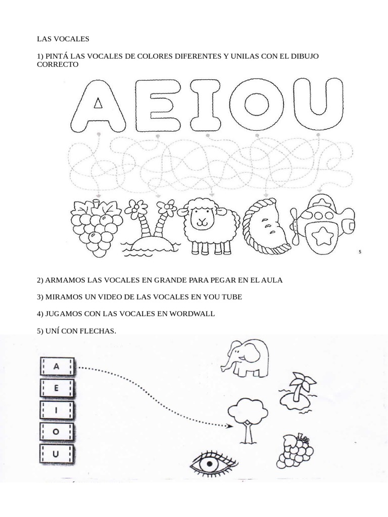 Actividades Interactivas con Vocales | PDF