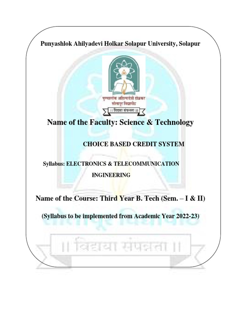 T Y B Tech Syllabus W E F 2022 23 Pdf Antenna Radio Discrete Fourier Transform