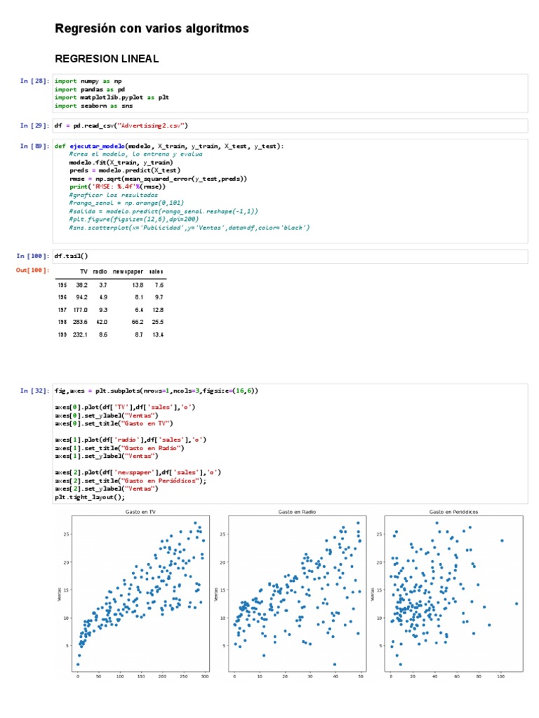 Variosalgoritmos - Jupyter Notebook | PDF | Applied Statistics | Statistical Theory