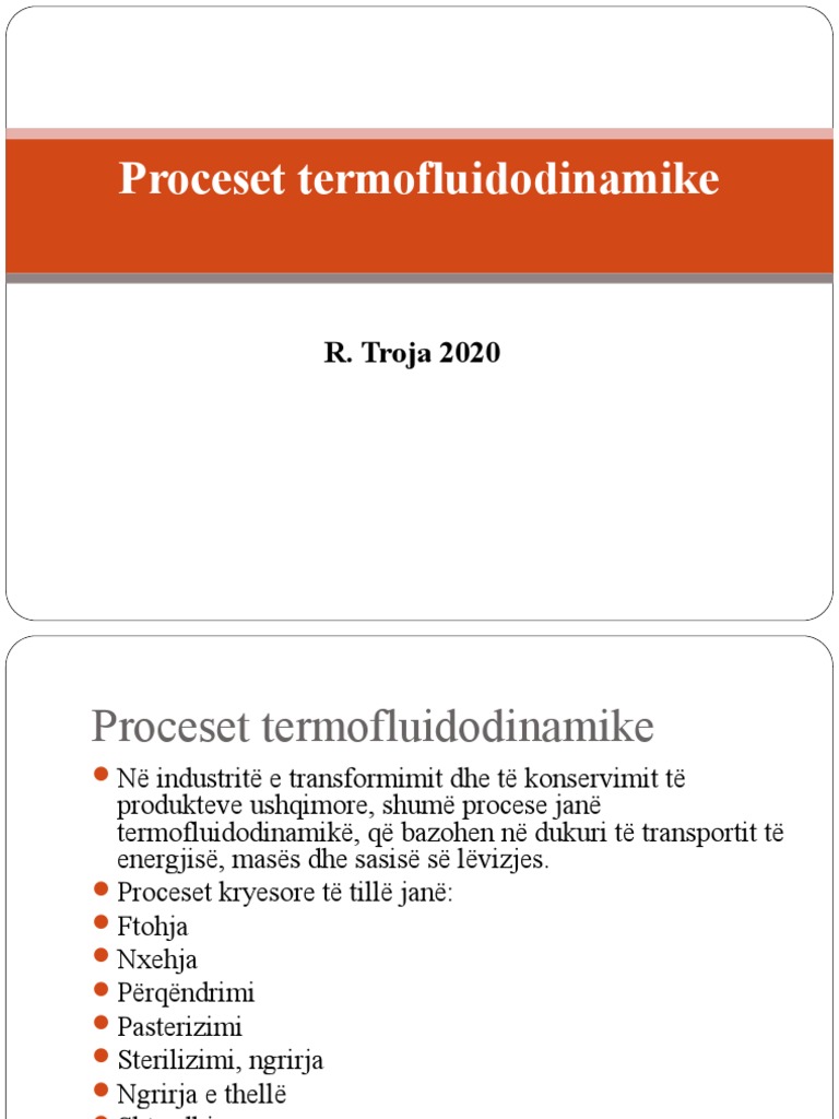 Proceset Termofluidodinamike | PDF