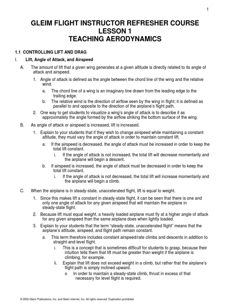 2003 Gleim FIRC Content | PDF | Drag (Physics) | Lift (Force)