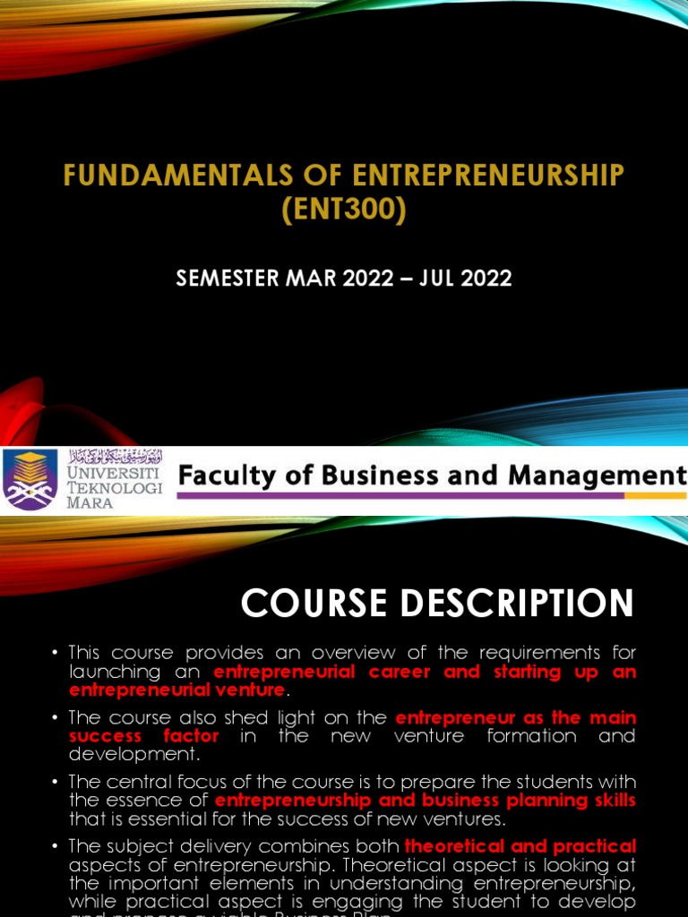 Ent300 Assessment Guideline & Rubrics Mar 2022 | PDF | Entrepreneurship ...