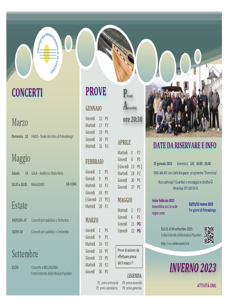 Calendario OML Inverno 23 | PDF
