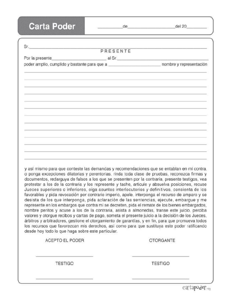 Carta Poder | PDF