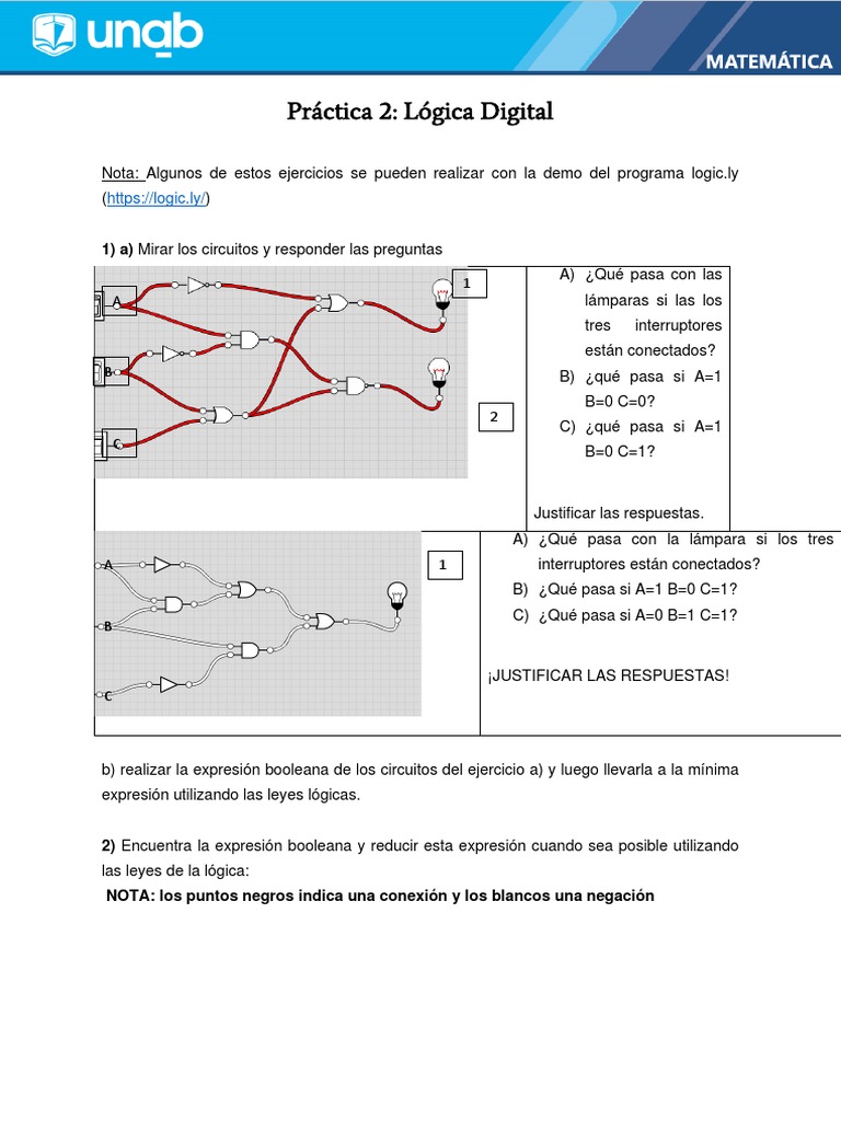 P2 Lógica Digital | PDF | Ingenieria Eléctrica