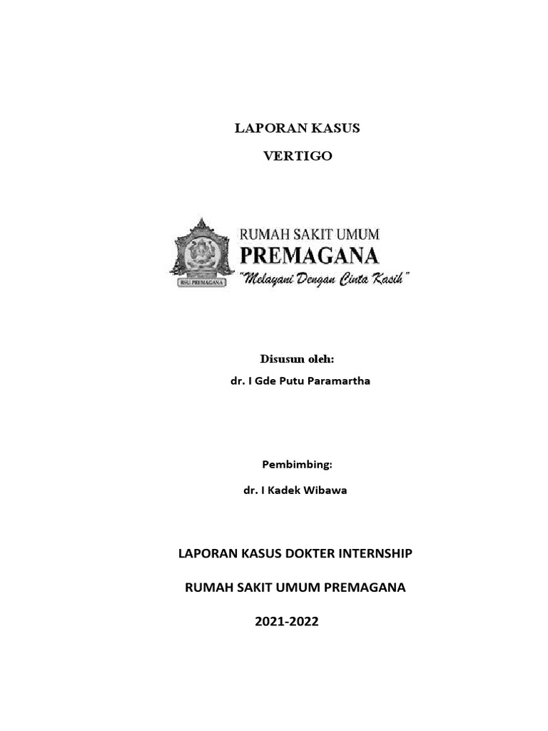 LAPSUS-Vertigo - I Gde Putu Paramartha | PDF | Pengembangan Diri | Kesehatan Holistik