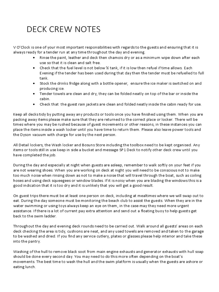 Deck Notes SP 1 | PDF | Anchor | Paint