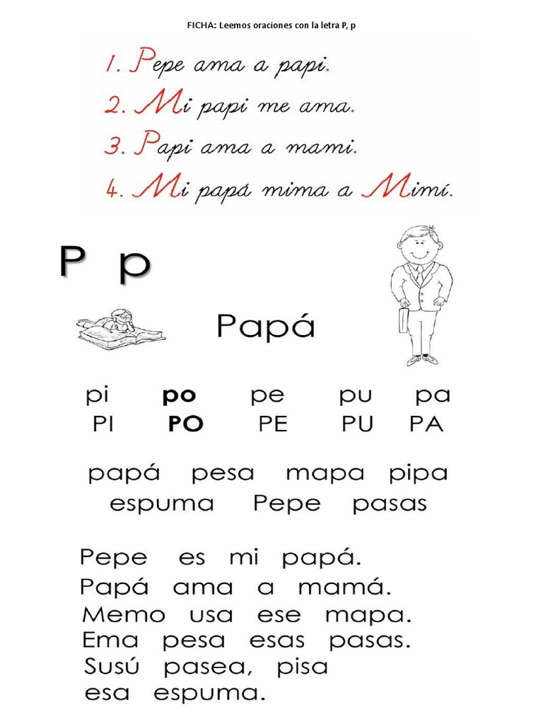 Leemos Palabras Con P | PDF