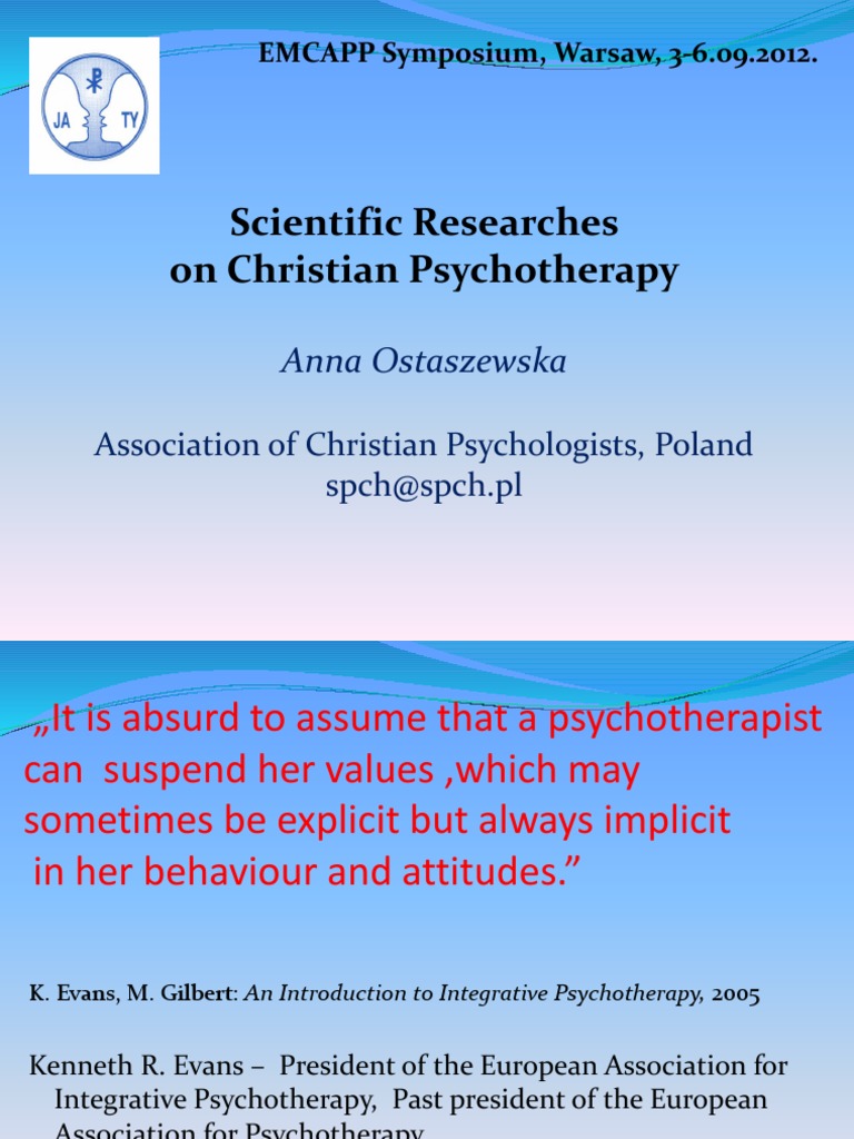 Christian Psychotherapy Research Insights | PDF | Psychotherapy ...