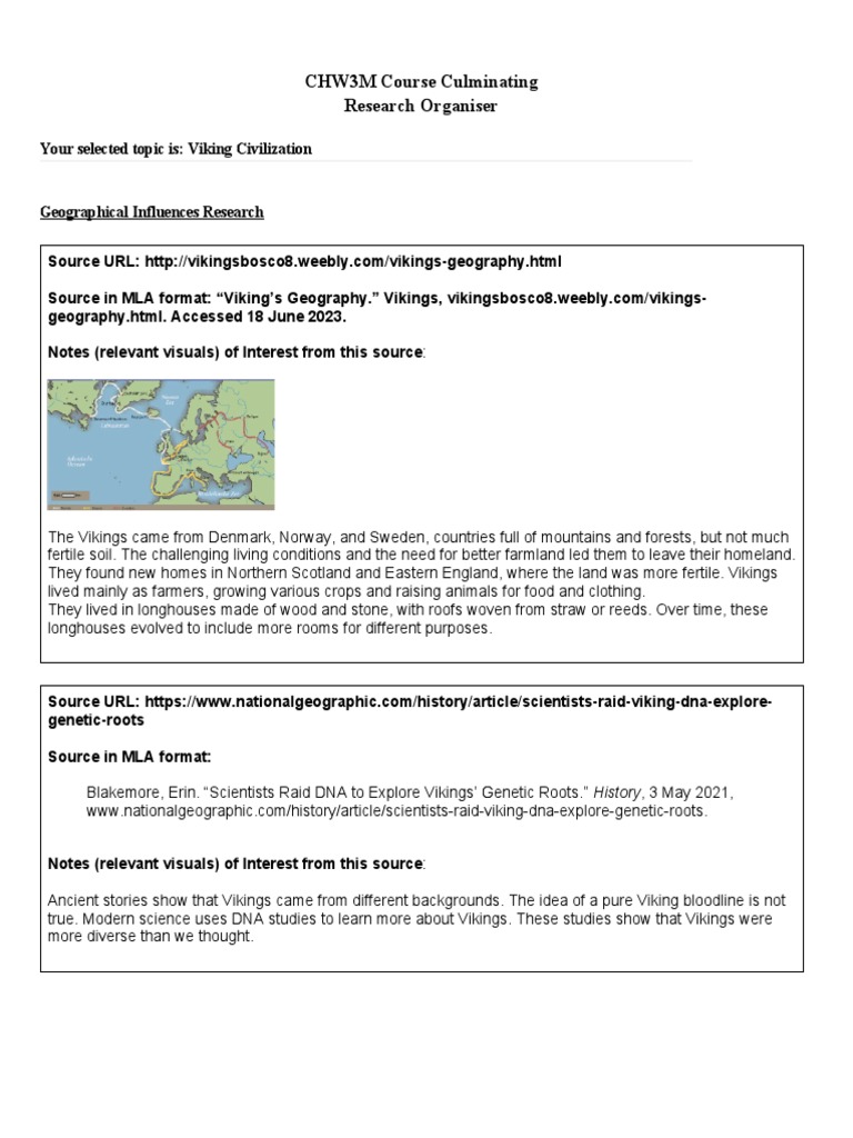 Viking Civilization Research Guide | PDF | Viking Age | Vikings