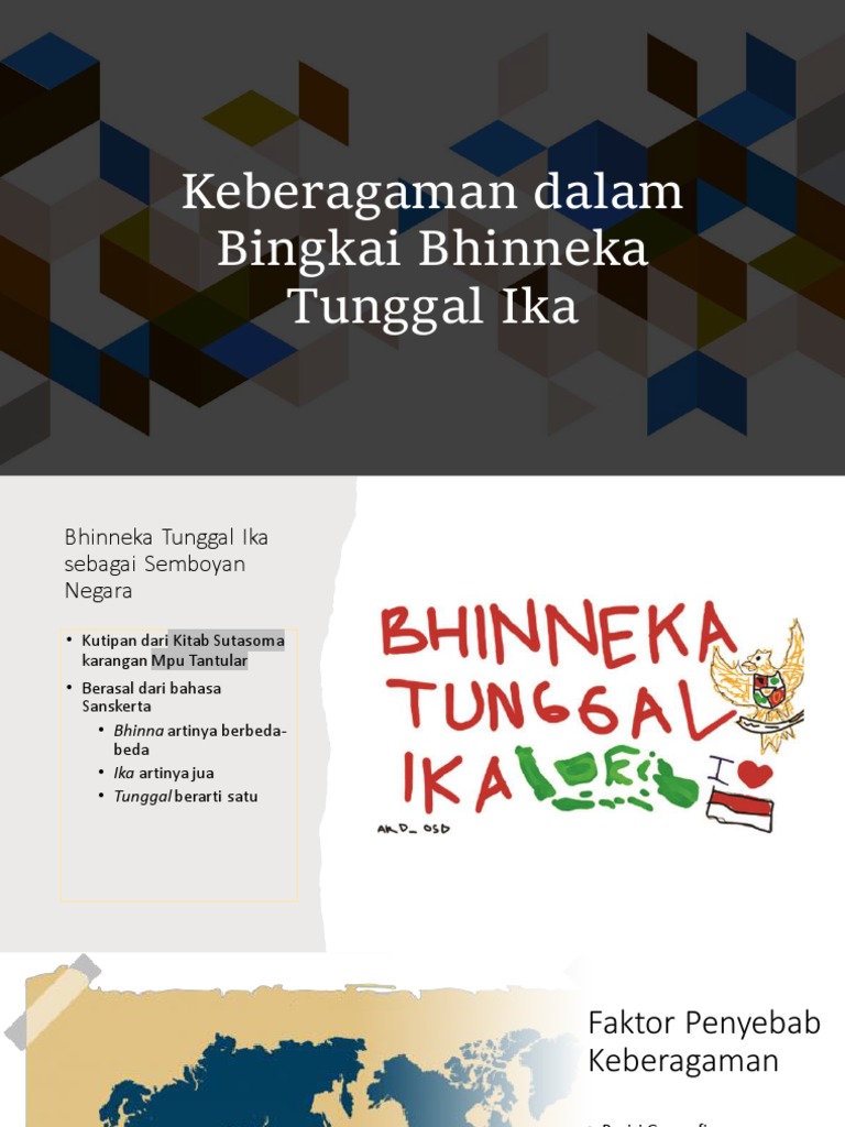 Keberagaman Dalam Bingkai Bhinneka Tunggal Ika | PDF