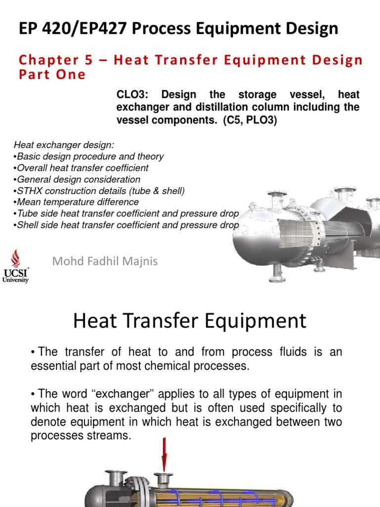 Process Equipment Design Chapter 5 - Heat Transfer Equipment Design ...