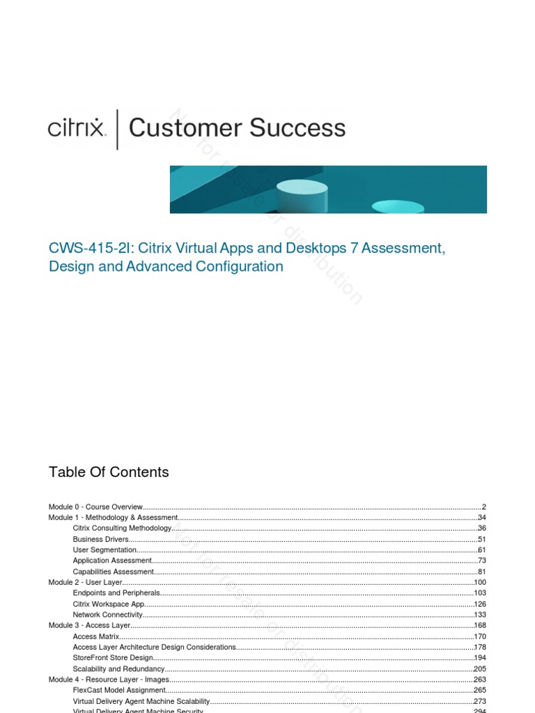 CWS 415 2I en StudentManual v02 | PDF | Citrix Systems | Virtualization