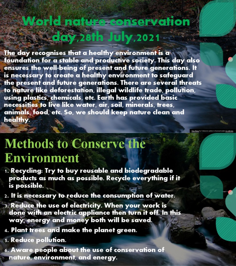 World Nature Conservation Day | PDF