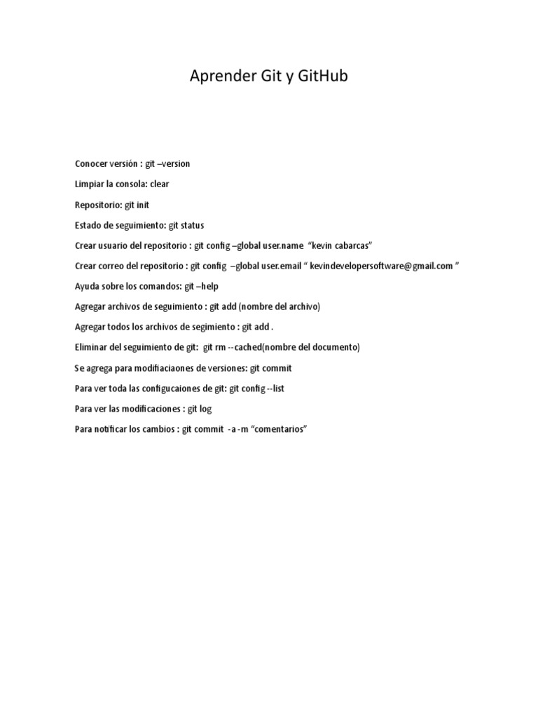 Aprender Git y GitHub | PDF