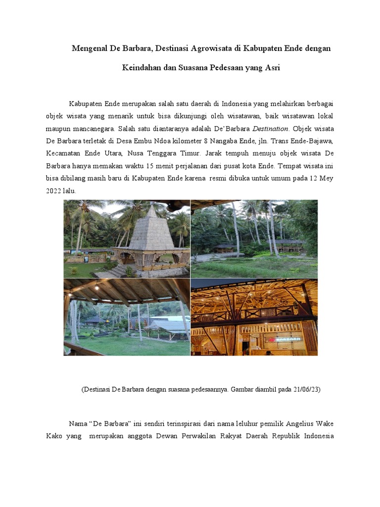 De'Barbara 1 | PDF | Perjalanan | Memasak, Makanan, & Anggur