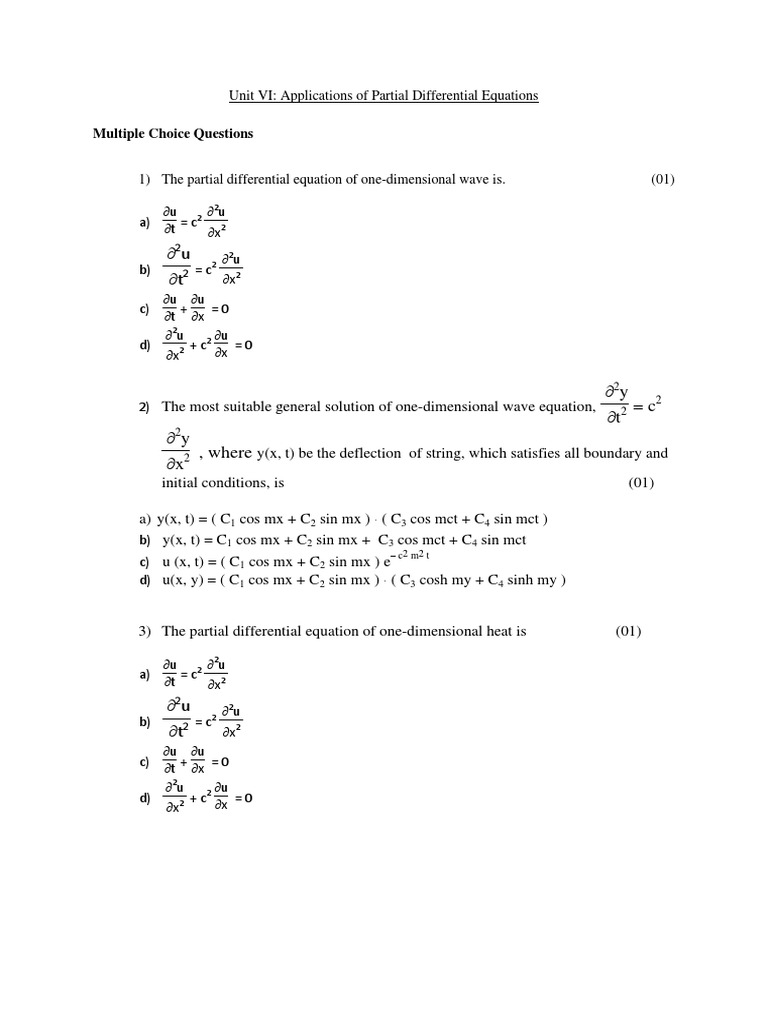 Unit 6 | Download Free PDF | Differential Equations | Boundary Value Problem