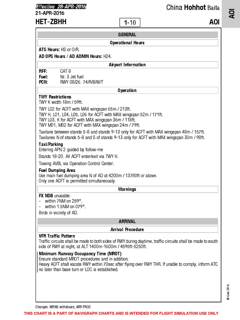 ZBHH | PDF | Runway | Transport Infrastructure