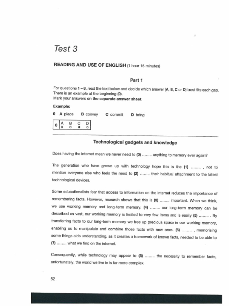 C1 Advanced 4 - Test 3 | PDF