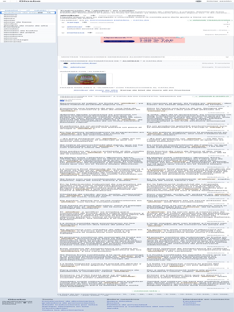 Almíbar - Traducción A Catalán, Ejemplos Glosbe | PDF | Carbohidratos | Cocina