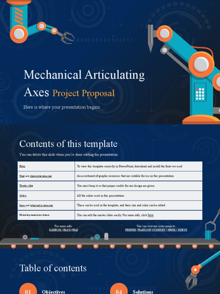 Mechanical Articulating Axes Project Proposal by Slidesgo | PDF | Sales ...