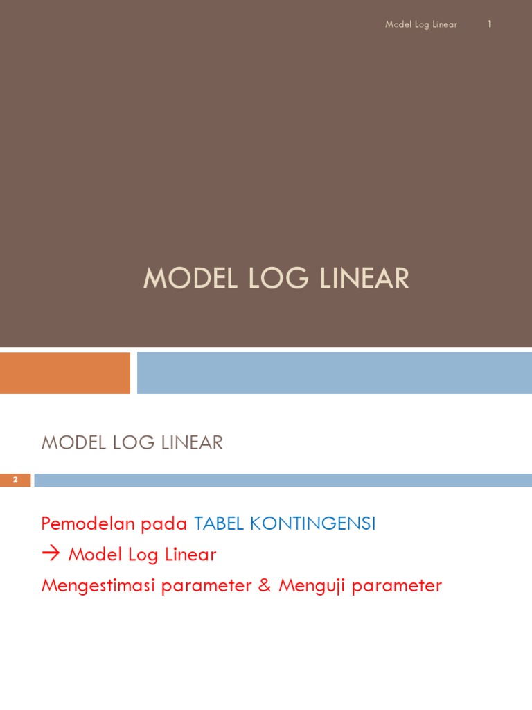 spr-M-4 MODEL LOG LINEAR 2 Dimensi S1 - 22 | PDF