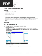 6.4.5 Packet Tracer - Configure Static NAT | PDF | Ip Address | Communications Protocols