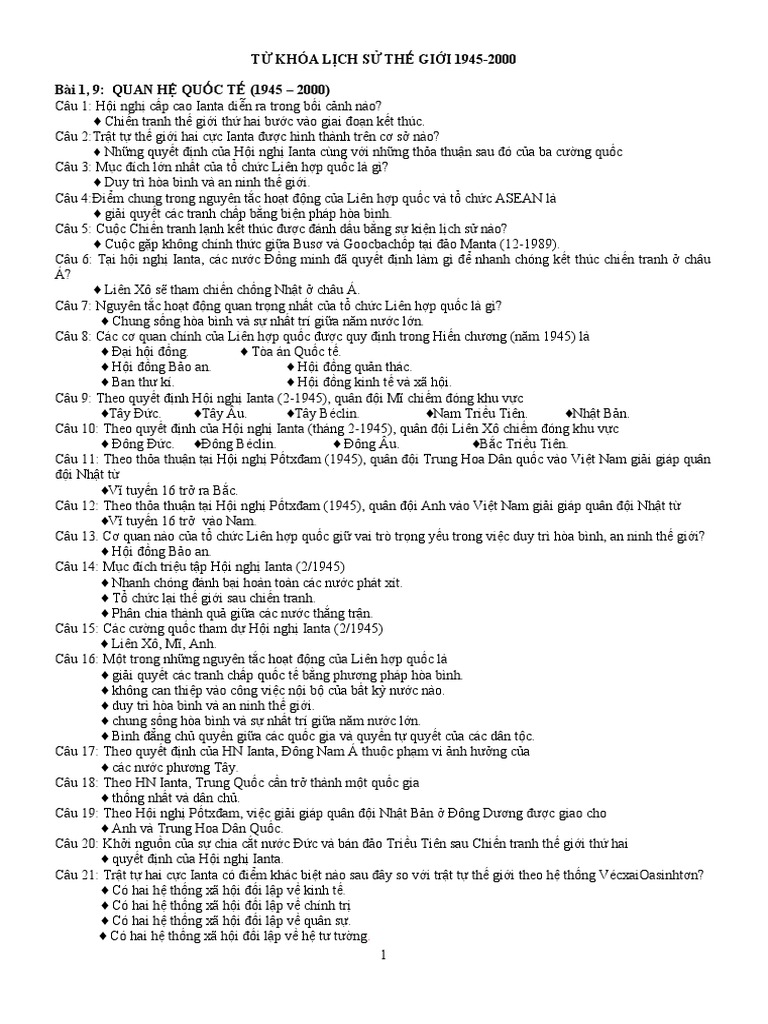 T Khóa LSTG HĐ 1945-2000 | PDF