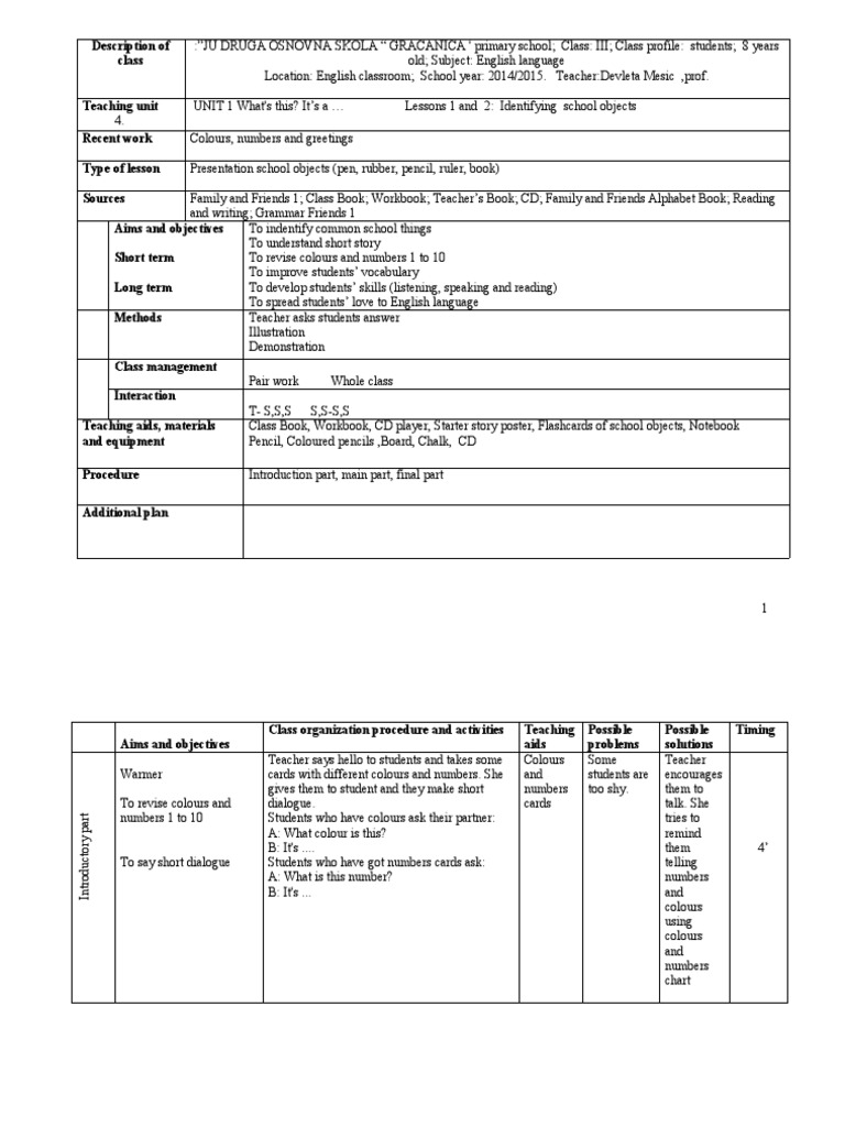 Lesson Plan 4 | PDF | Teachers | Education Theory