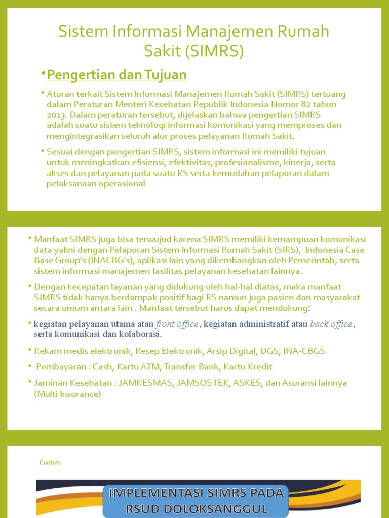 Optimalisasi SIMRS dan Antrian Online RS | PDF