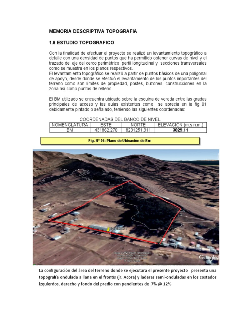 Informe Topografia | PDF | Topografía