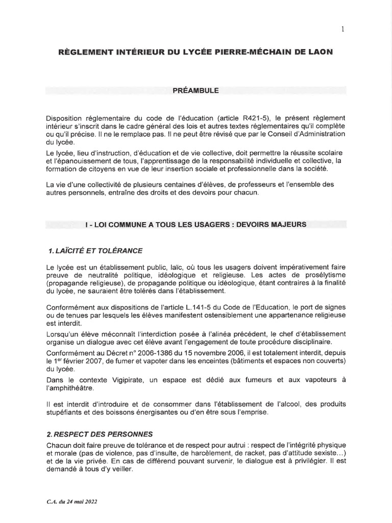 RI Lycee Pierre Mechain 1 2 | PDF