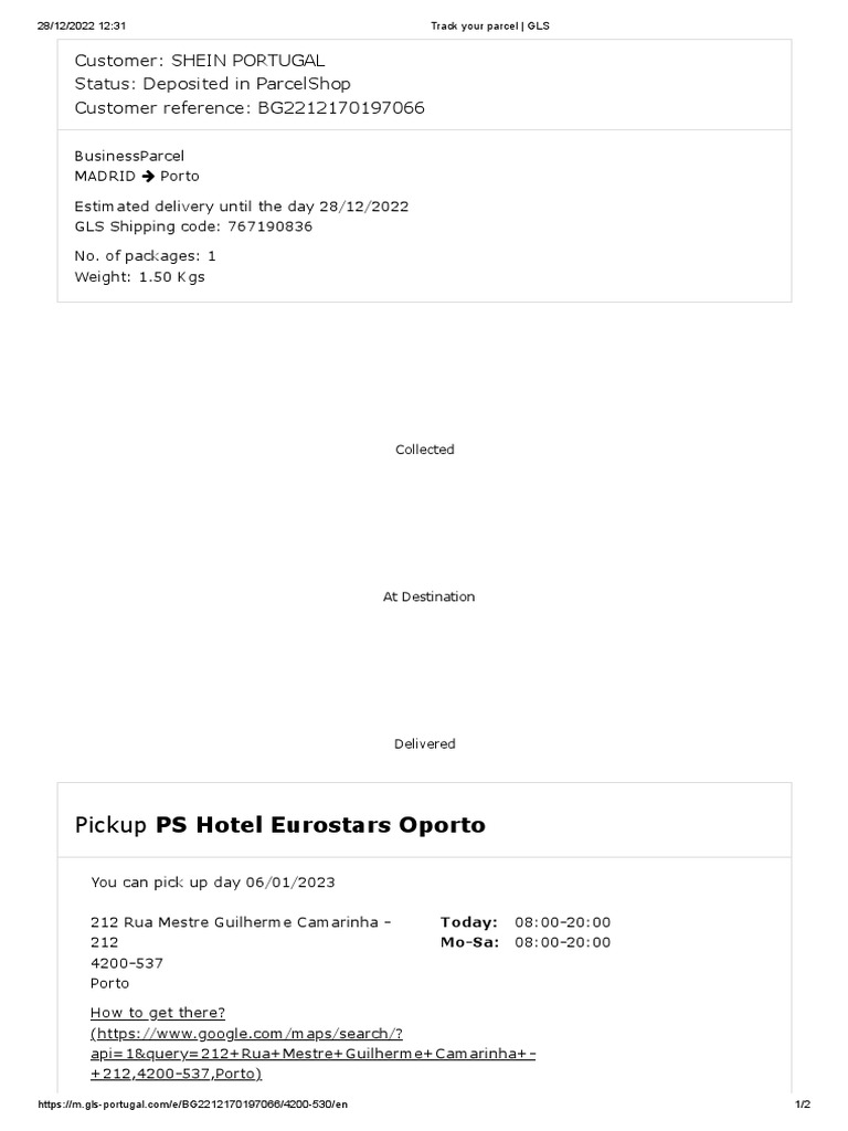 Track Your Parcel - GLS | PDF