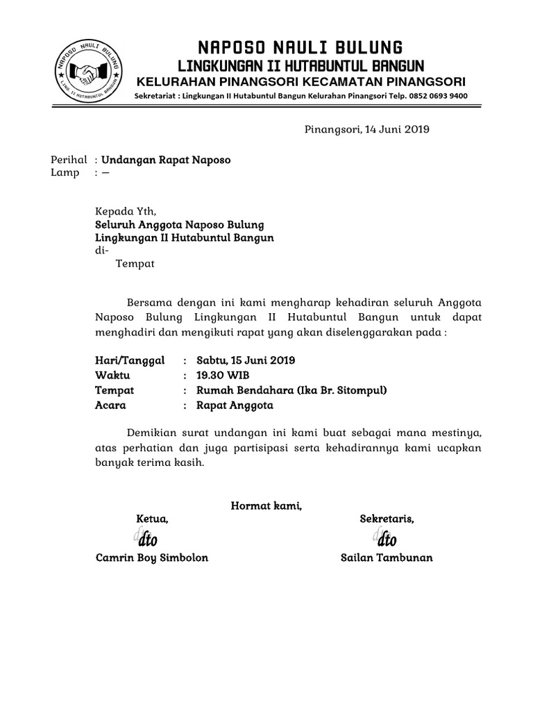 Undangan Rapat | PDF