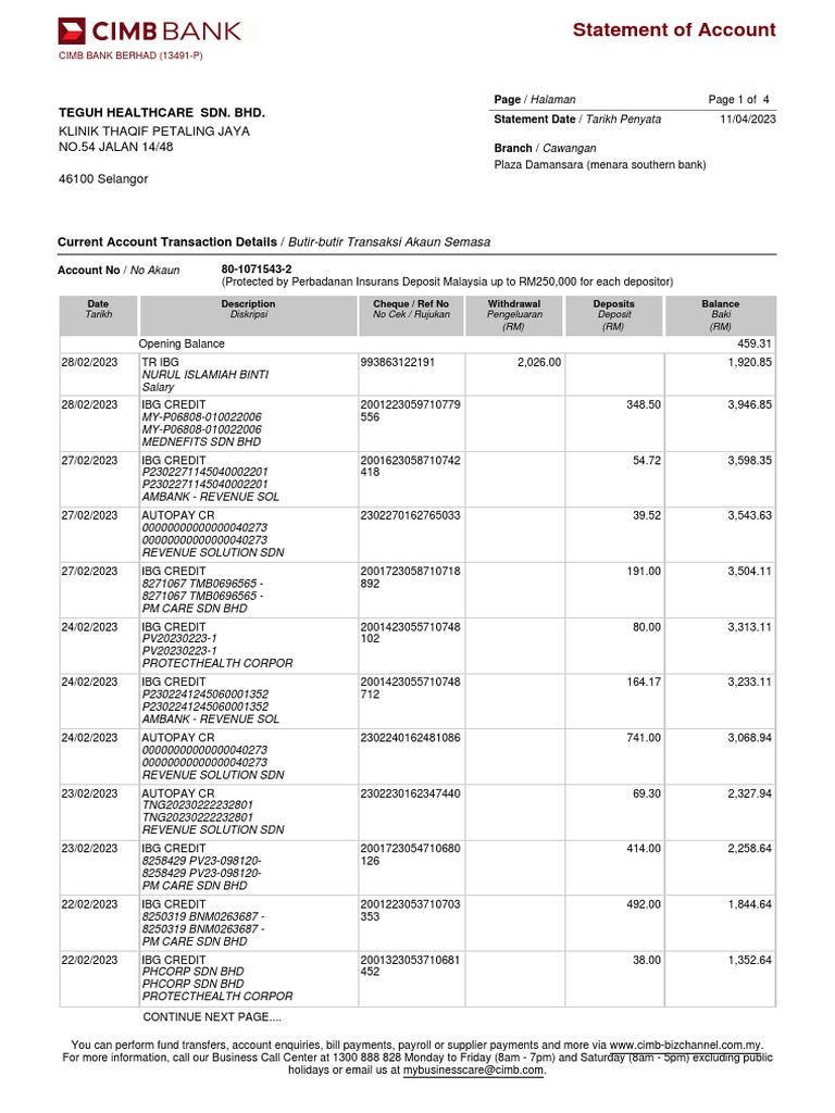01feb23 To 28feb23 | PDF | Cheque | Corporate Jargon