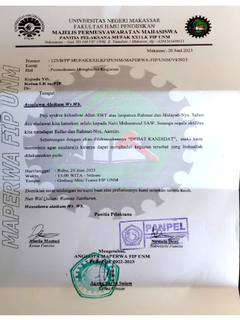 Undangan Menghadiri Kegiatan Pdf