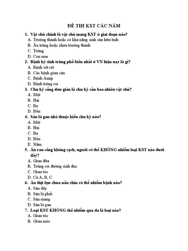 ĐỀ-THI-KST-CÁC-NĂM | PDF
