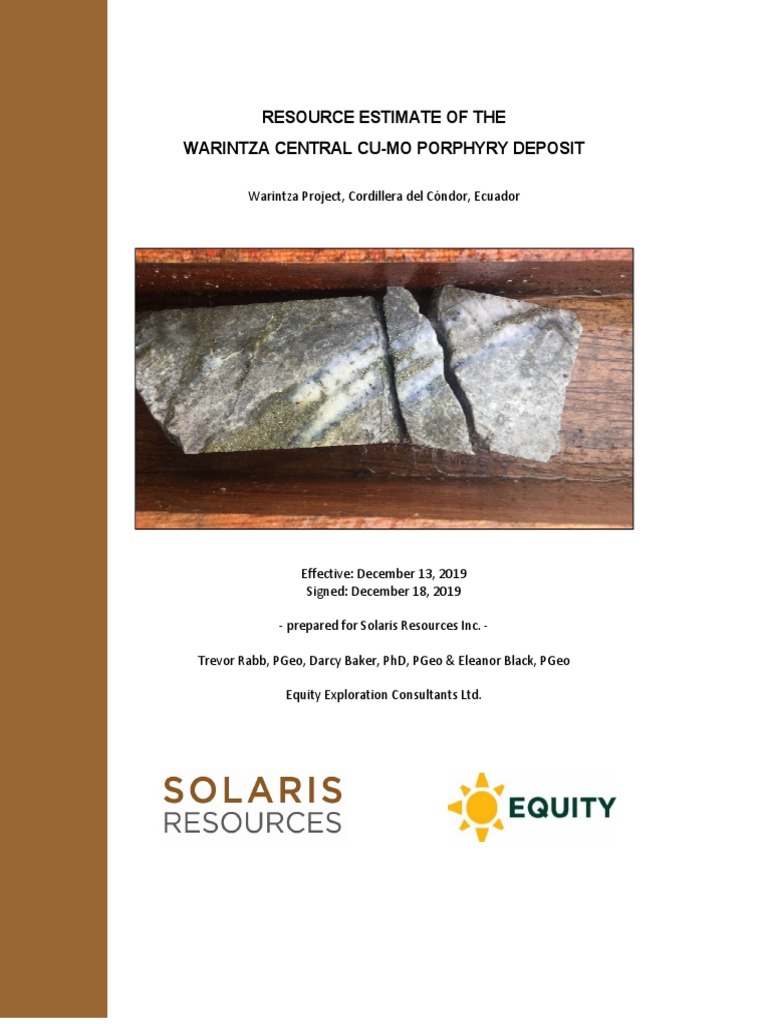 Resource Estimate | PDF | Statistics | Geology