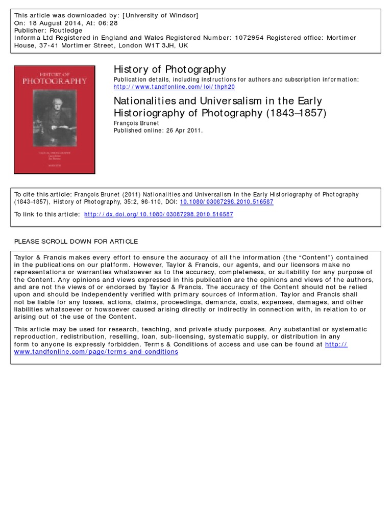 Early Historiography of Photography | PDF | History