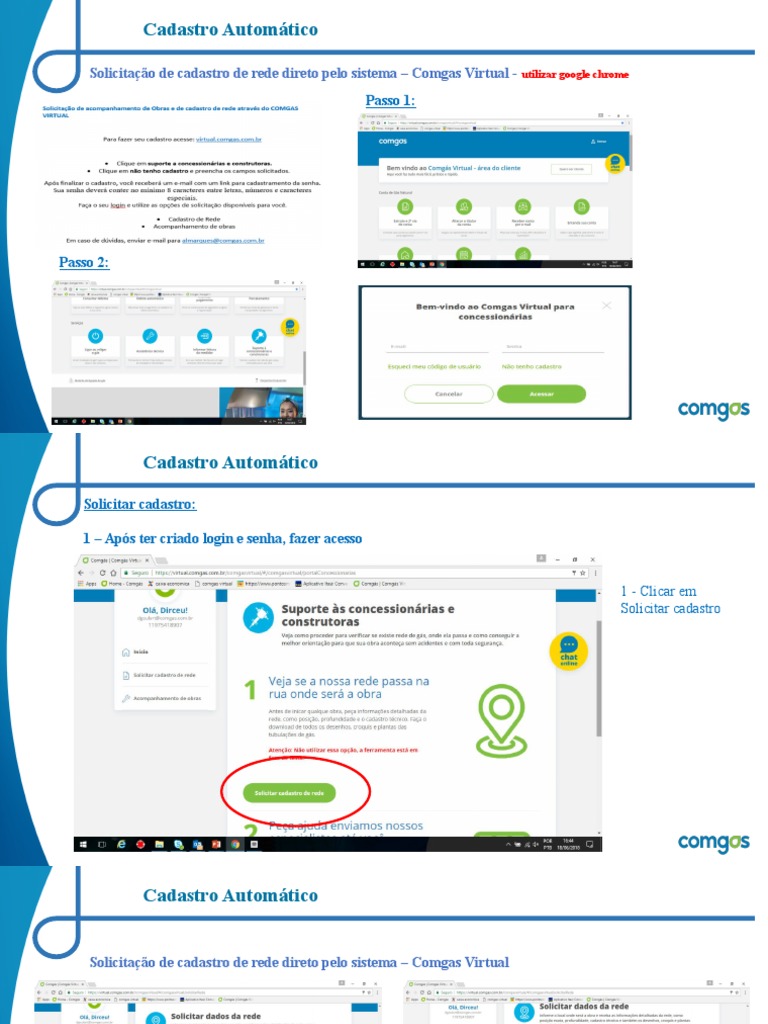 Cadastro Automático Comgas Virtual | PDF | Rede de computadores ...
