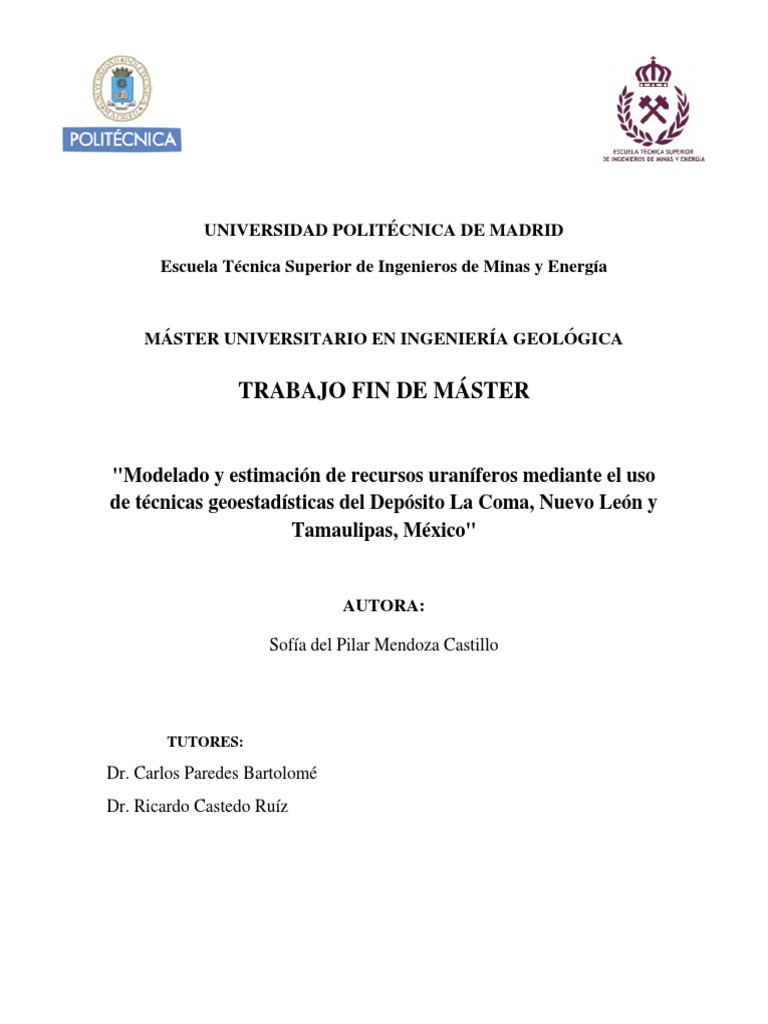 TFM Sofia Pilar Mendoza Castillo | PDF | Energía renovable | Minería