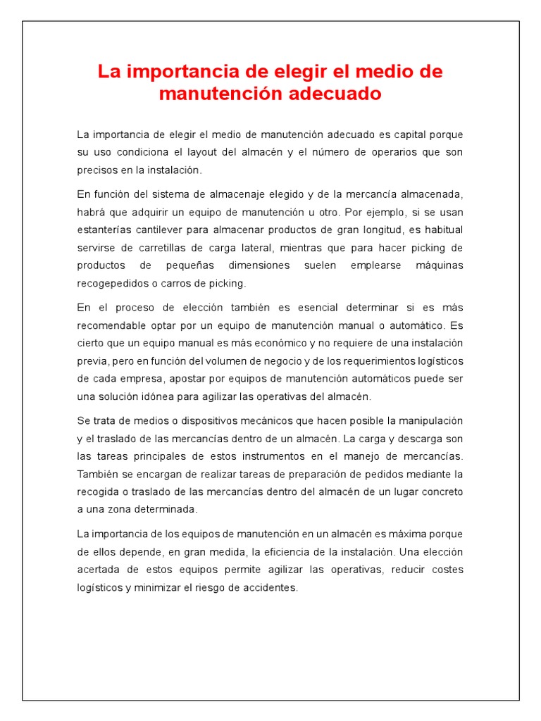 FICHA #10 Y FICHA #iMPORTANCIA DE ELEGIR EL MEDIO DE MANUTENCION ...