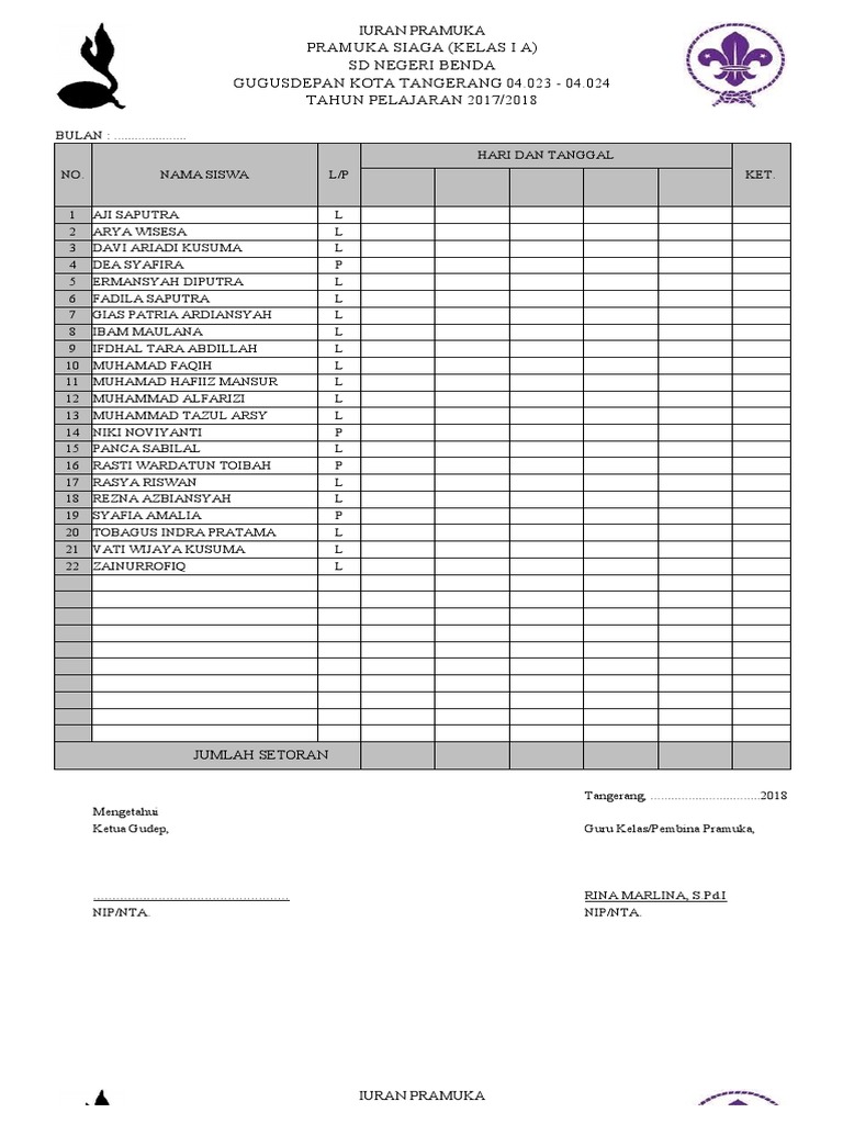 Buku Kas Pramuka | PDF