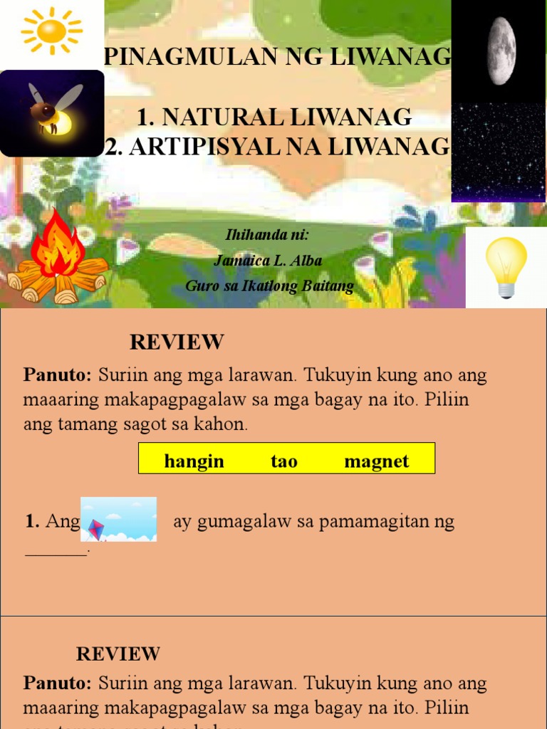 Power Point Pinagmulan NG Liwanag | PDF